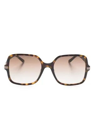 Gucci Oversize-frame Sunglasses - Brown