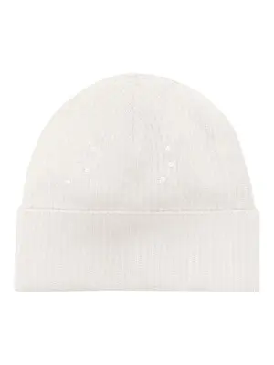 Brunello Cucinelli Sequin-embellished Cashmere Beanie - White