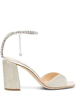 JIMMY CHOO Saeda 85mm Leather Sandals