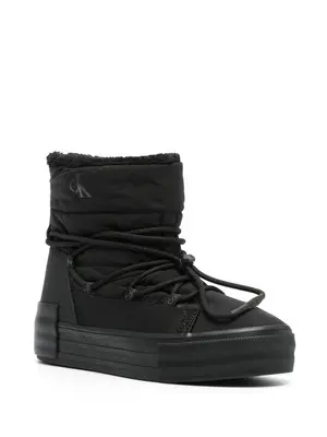 Calvin Klein Drawstring Platform Ankle Boots
