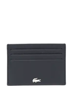 Lacoste Fitzgerald Logo-plaque Leather Cardholder - Blue