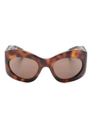 Gucci Oval-frame Sunglasses - Brown