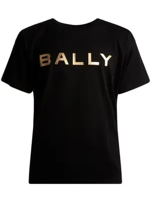 Bally Metallic-logo Cotton T-shirt - Black