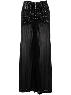 Rabanne High-waisted Studded Midi Skirt