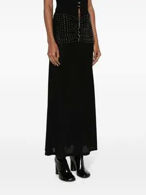 Rabanne High-waisted Studded Midi Skirt