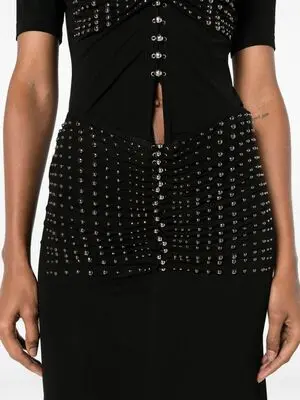 Rabanne High-waisted Studded Midi Skirt