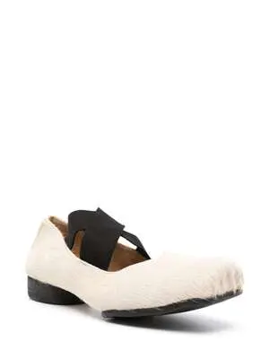 UMA WANG Square-toe Ballerina Shoes - Neutrals