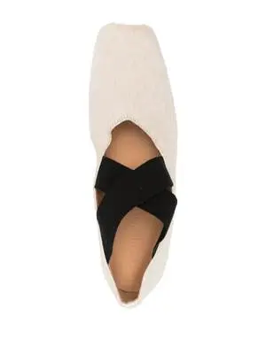 UMA WANG Square-toe Ballerina Shoes - Neutrals