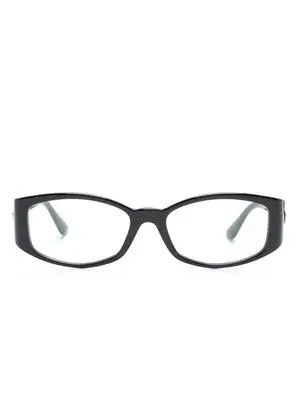 Versace Medusa-motif Rectangle-frame Glasses - Black