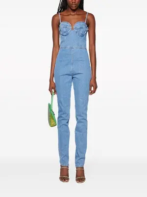 Magda Butrym Denim Bustier Jumpsuit