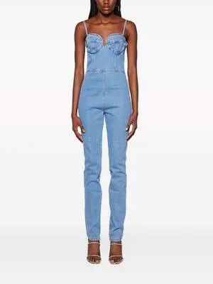 Magda Butrym Denim Bustier Jumpsuit