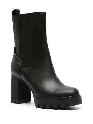 Calvin Klein 90mm Quilted-panel Leather Platform Boots