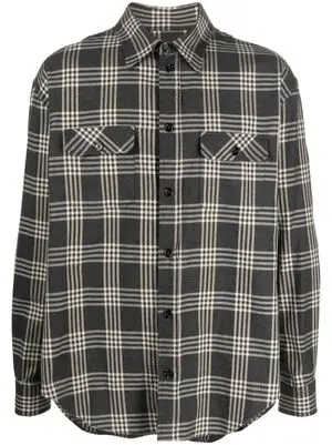 1989 STUDIO Logo-print Checked Cotton Shirt