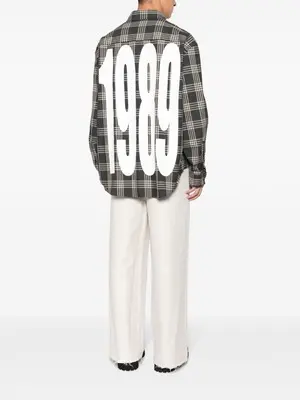 1989 STUDIO Logo-print Checked Cotton Shirt