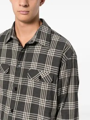 1989 STUDIO Logo-print Checked Cotton Shirt