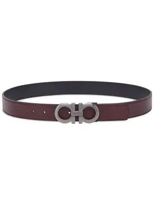 FERRAGAMO Gancini-buckle Leather Belt