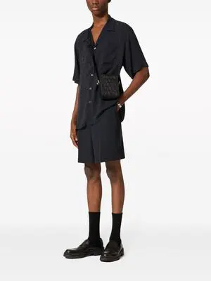 Valentino Garavani Toile Iconographe Silk Bermuda Shorts - Black