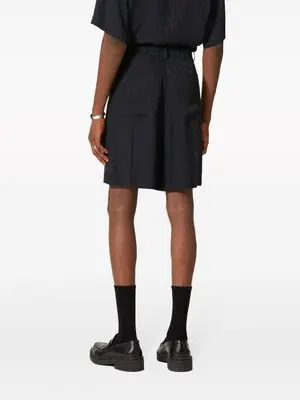 Valentino Garavani Toile Iconographe Silk Bermuda Shorts - Black