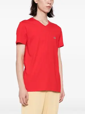 Lacoste Logo-embroidered Cotton T-shirt