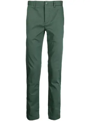 Lacoste Mid-rise Slim-cut Trousers - Green