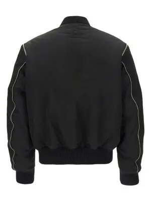Off-White Zip-up Bomber Jacket - Black