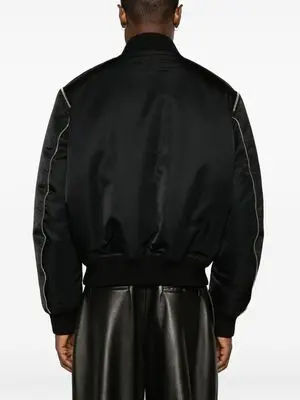 Off-White Zip-up Bomber Jacket - Black