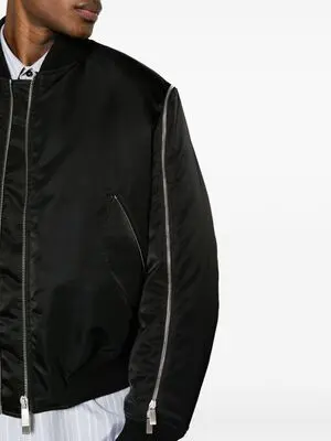 Off-White Zip-up Bomber Jacket - Black