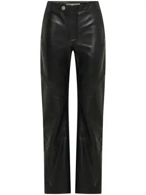 DION LEE Panelled Leather Trousers