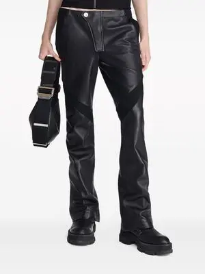 DION LEE Panelled Leather Trousers