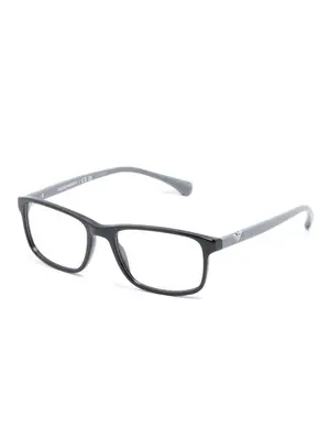 Emporio Armani Rectangle-frame Glasses - Black