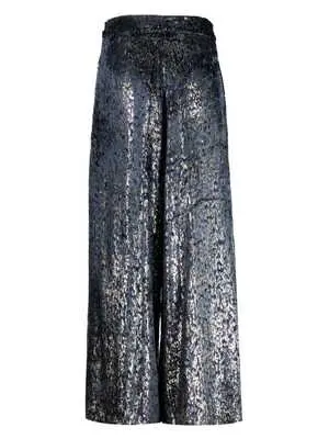 Biyan Full-jacquard Palazzo Trousers