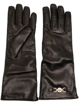Versace Medusa '95 Leather Gloves - Metallic
