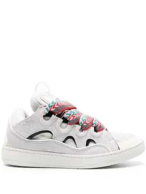LANVIN Curb Panelled Sneakers - Grey