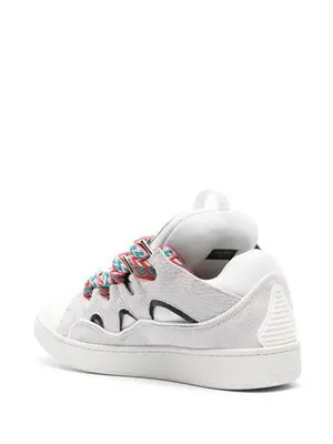 LANVIN Curb Panelled Sneakers - Grey
