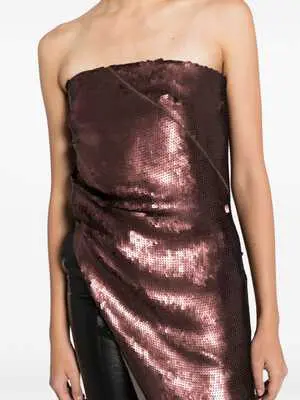 Rick Owens Luxor Sequin Top - Brown