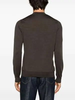BARBA NAPOLI High-neck Jumper - Brown