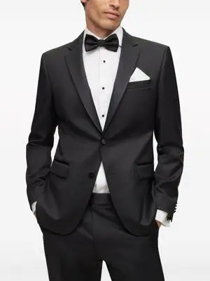 BOSS Huge Slim-fit Tuxedo Jacket - Black