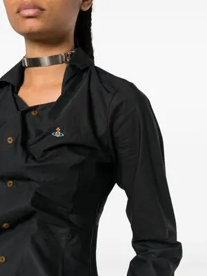 VIVIENNE WESTWOOD Drunken Cotton Shirt - Black