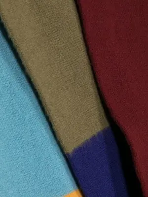 Pringle Of Scotland Striped Lambs Wool Scarf