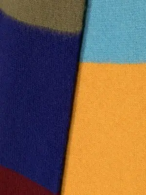 Pringle Of Scotland Striped Lambs Wool Scarf