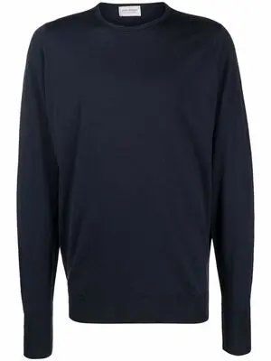 John Smedley Marcus Crew-neck Knitted Jumper - Blue