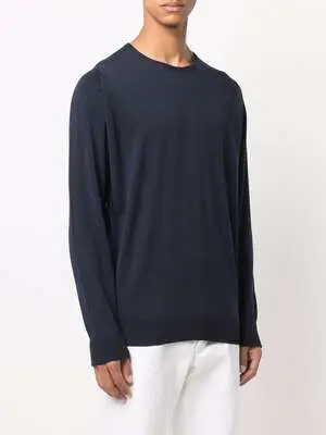 John Smedley Marcus Crew-neck Knitted Jumper - Blue