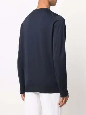John Smedley Marcus Crew-neck Knitted Jumper - Blue