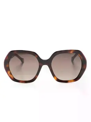 Carolina Herrera Tortoiseshell Oversized Sunglasses - Brown