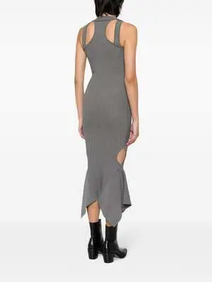 ANDREĀDAMO Cut-out Ribbed Midi Dress
