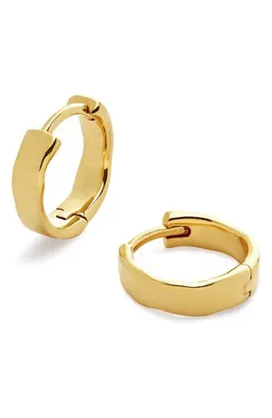Monica Vinader Siren Muse Wave Huggie Earrings - Gold