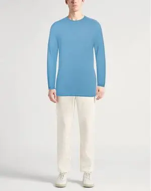 120% Lino Cashmere Crewneck Sweater - Blue
