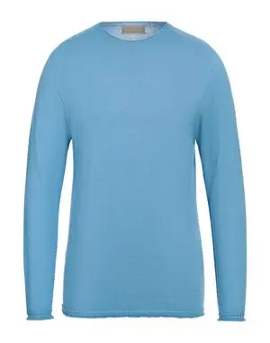 120% Lino Cashmere Crewneck Sweater - Blue