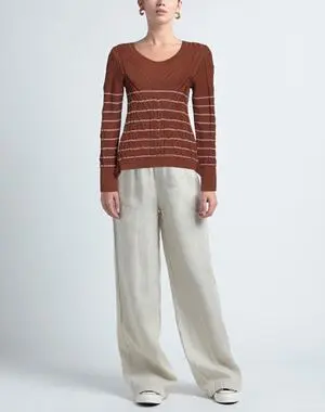 High Cotton-blend Striped Sweater