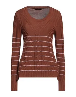 High Cotton-blend Striped Sweater